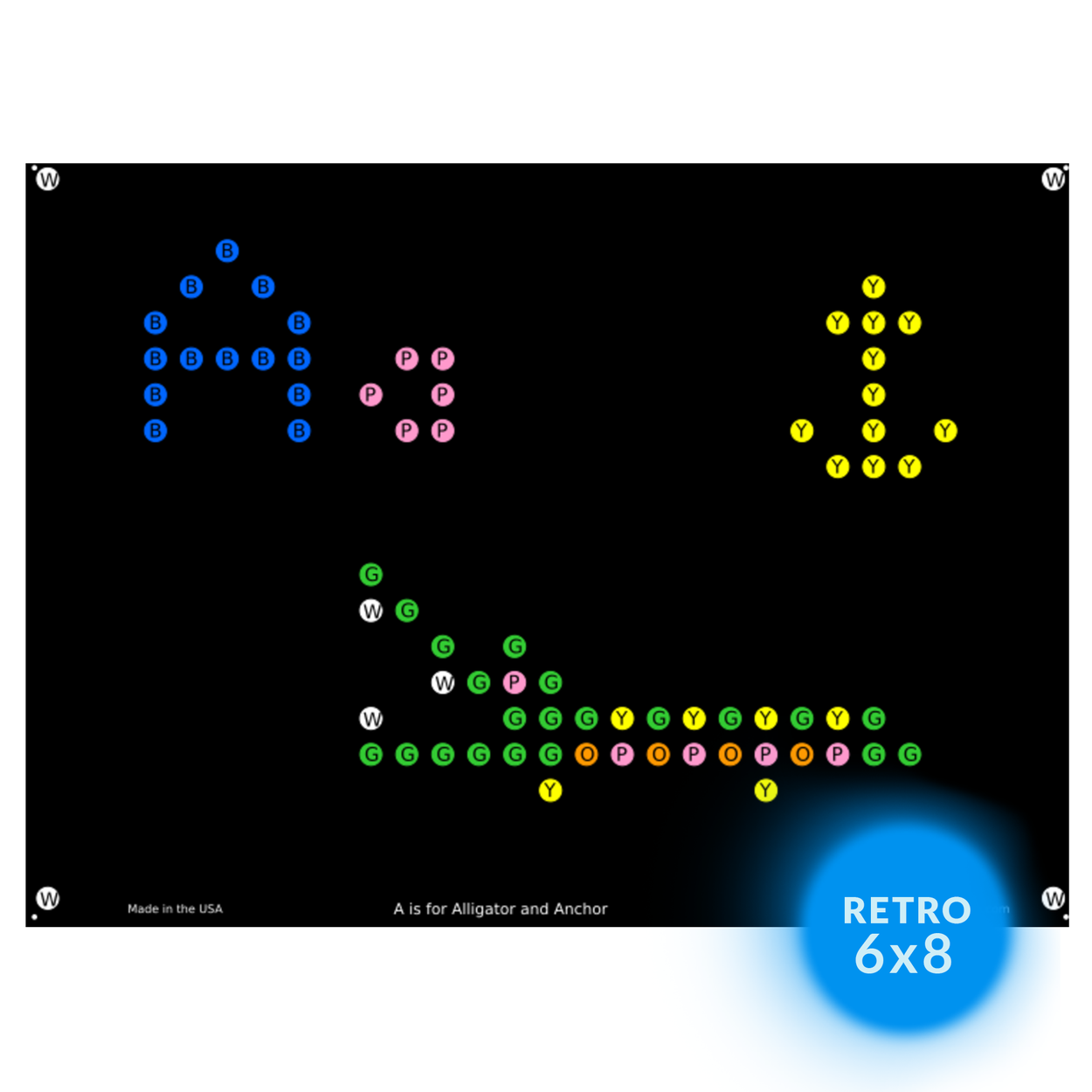 Alphabet Lite Brite Refills| Magic Screen Refill Sheets — IllumiPeg